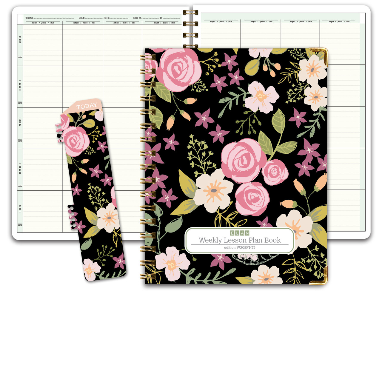Hardcover Teacher Lesson Plan 8 Period: Days Vertically Down The Side ...