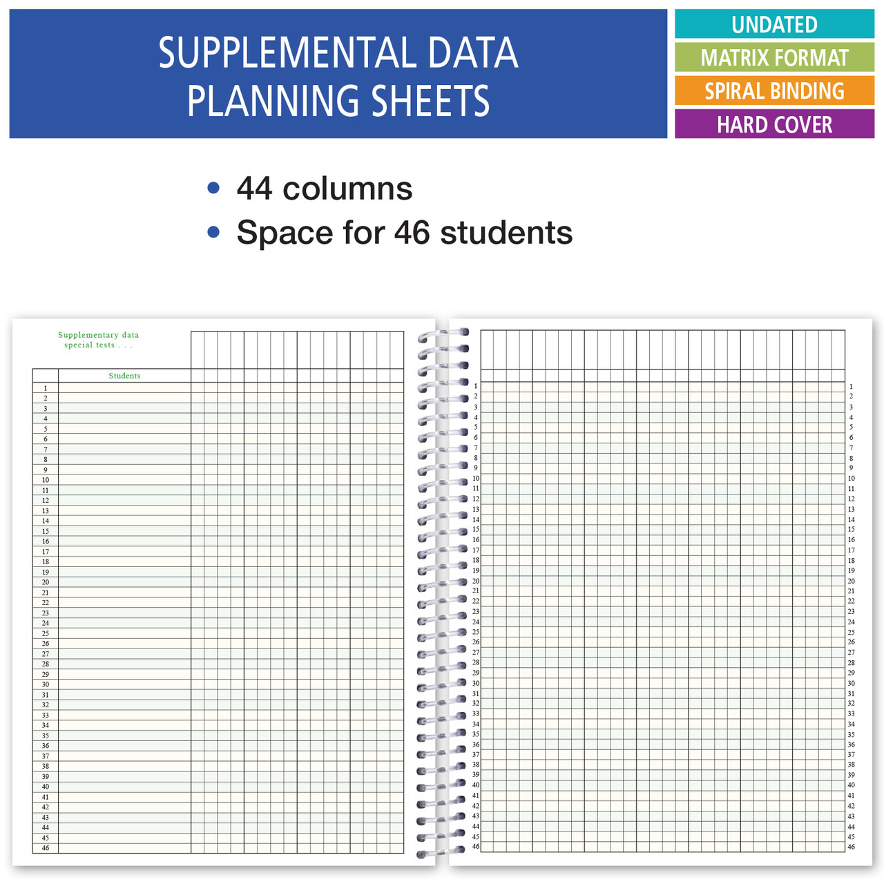 Hardcover Teacher Lesson Plan 6 Period: Days Vertically Down The Side ...