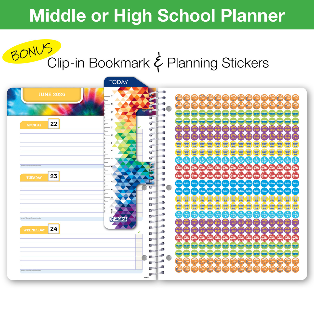 Secondary Student Planner AY 2025-2026 - Block Style - 8.5"x11" (Swoosh ...
