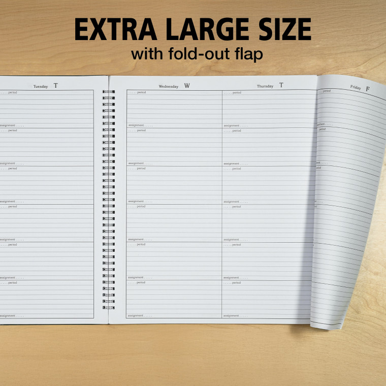 11" x 13" Over-sized Teacher Lesson Plan Book, 6 Period EXTRA Large ...