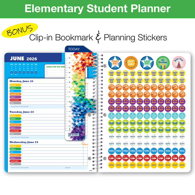 Elementary Student Planner AY 2025-2026 - Block Style - 8.5"x11 ...