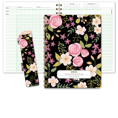 Hardcover Class Record Book for 9-10 Weeks - 35 Names - Large Squares ...