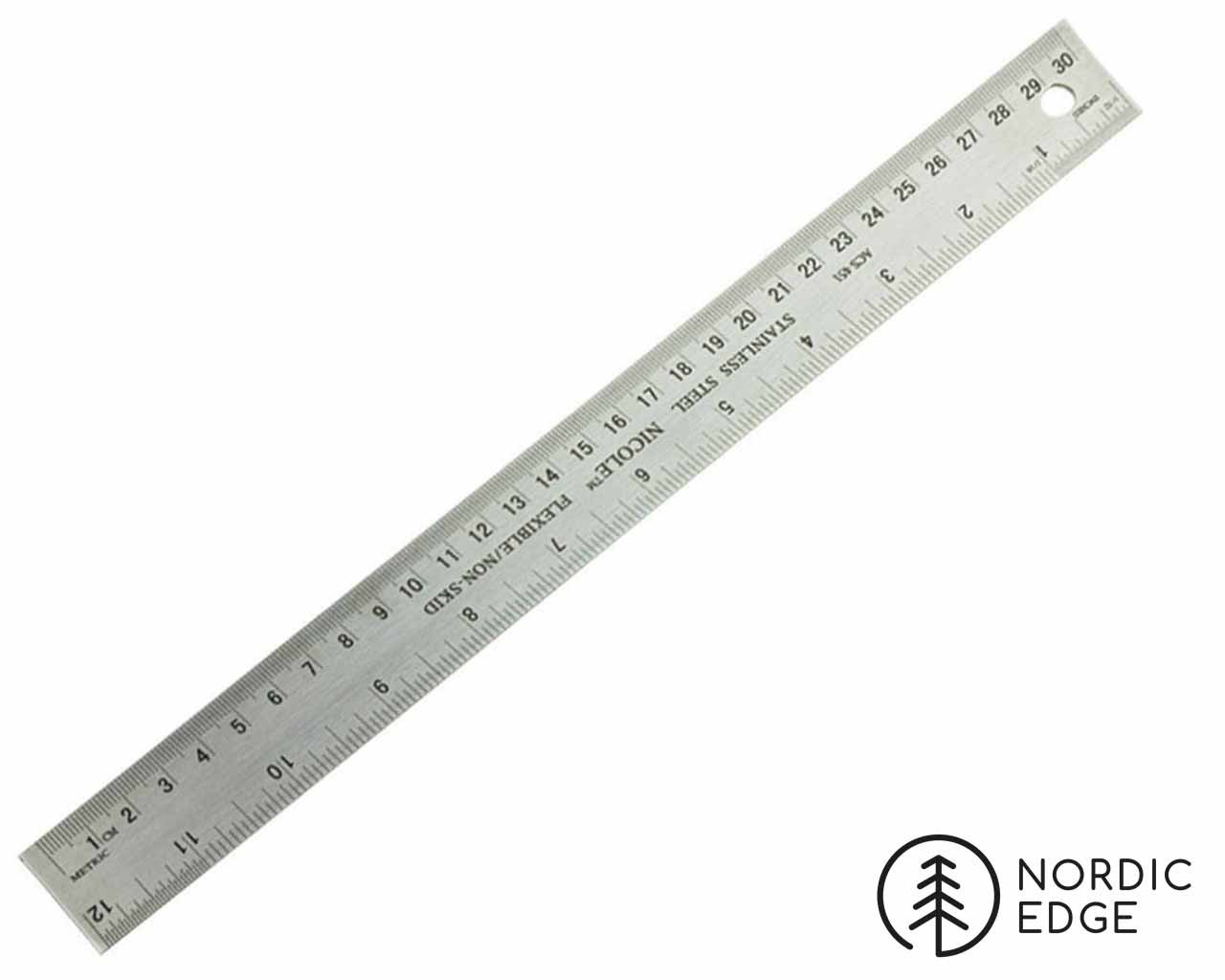 Cork Back Non-Skid Ruler - Nordic Edge