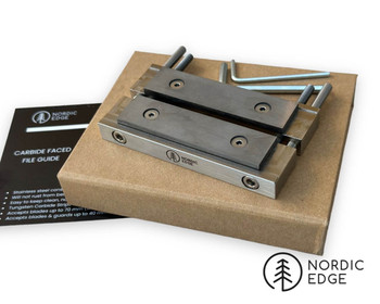 Carbide Faced File Guide, Stainless Steel, v6 - Nordic Edge