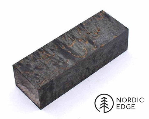 Stabilised Curly Birch - Black - Nordic Edge