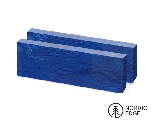 Juma Gem Blue Handle Scales – Premium Knife Handle Material | Nordic Edge