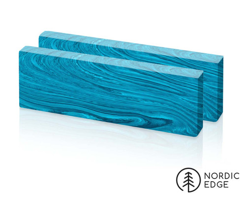 Juma Gem Cyan Handle Scales – Premium Knife Handle Material | Nordic Edge