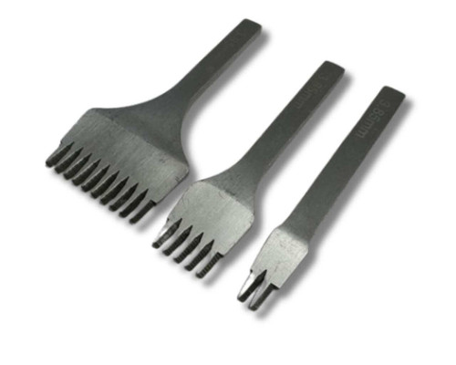 3 piece French Pricking Leather Stitching punch set