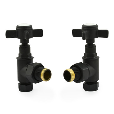 Bayou Crosshead Rad Valves Angled Textured Black (pair) - Hot-Flow