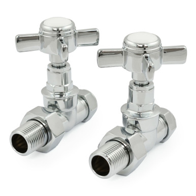 Bayou Crosshead Rad Valves Straight Chrome (pair) - Hot-Flow