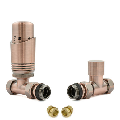 Cascade Modern Straight Thermostatic Radiator Valve (TRV) - Antique ...