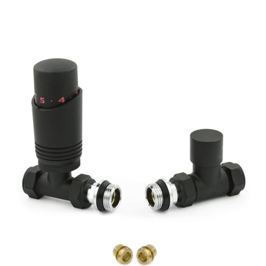 Cascade Modern Straight Thermostatic Radiator Valve (TRV) - Textured ...