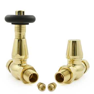Jordan Thermostatic Radiator Valve - Straight - Unlacquered Brass (TRV ...