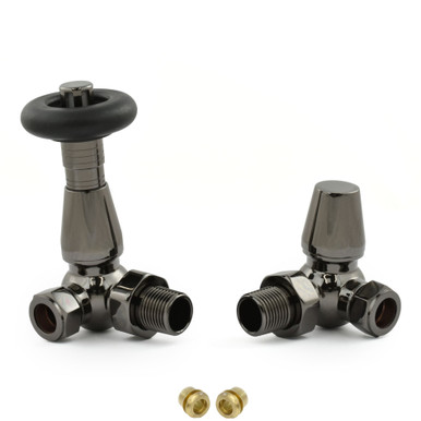 Jordan Thermostatic Radiator Valve - Corner - Black Nickel (TRV) 10mm ...