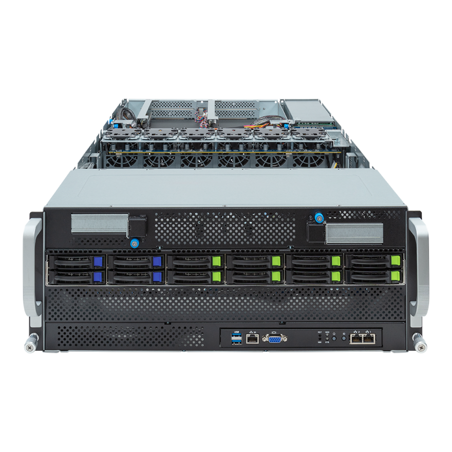 Gigabyte 4U HPC/AI Server - AMD EPYC 9004, Dual CPU, 10x Gen5 GPUs ...