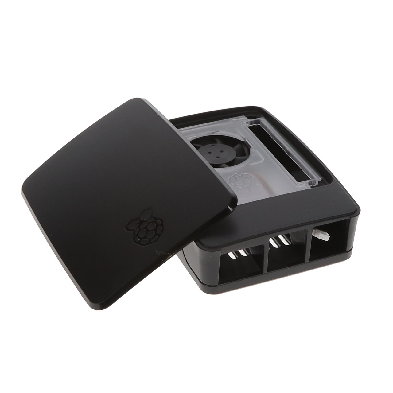 Raspberry Pi Active Cooling PWM Fan Protection, Inbuilt fan case, Black ...