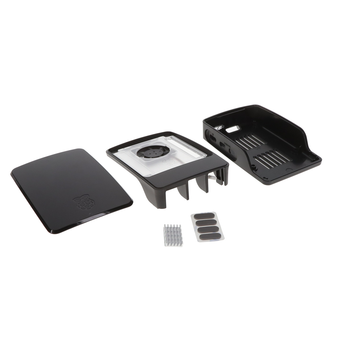 Raspberry Pi Active Cooling PWM Fan Protection, Inbuilt fan case, Black ...