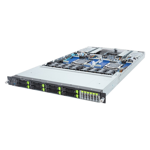 Gigabyte 1U Rack Server - AMD EPYC 9004 Dual CPU, 6x E1.S NVMe + 8x ...