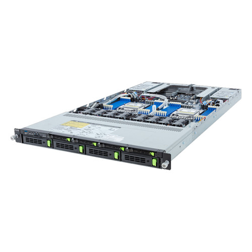 Gigabyte 1U Rack Server - AMD EPYC 9004 Dual CPU, 8x Gen5 NVMe/SATA/SAS ...