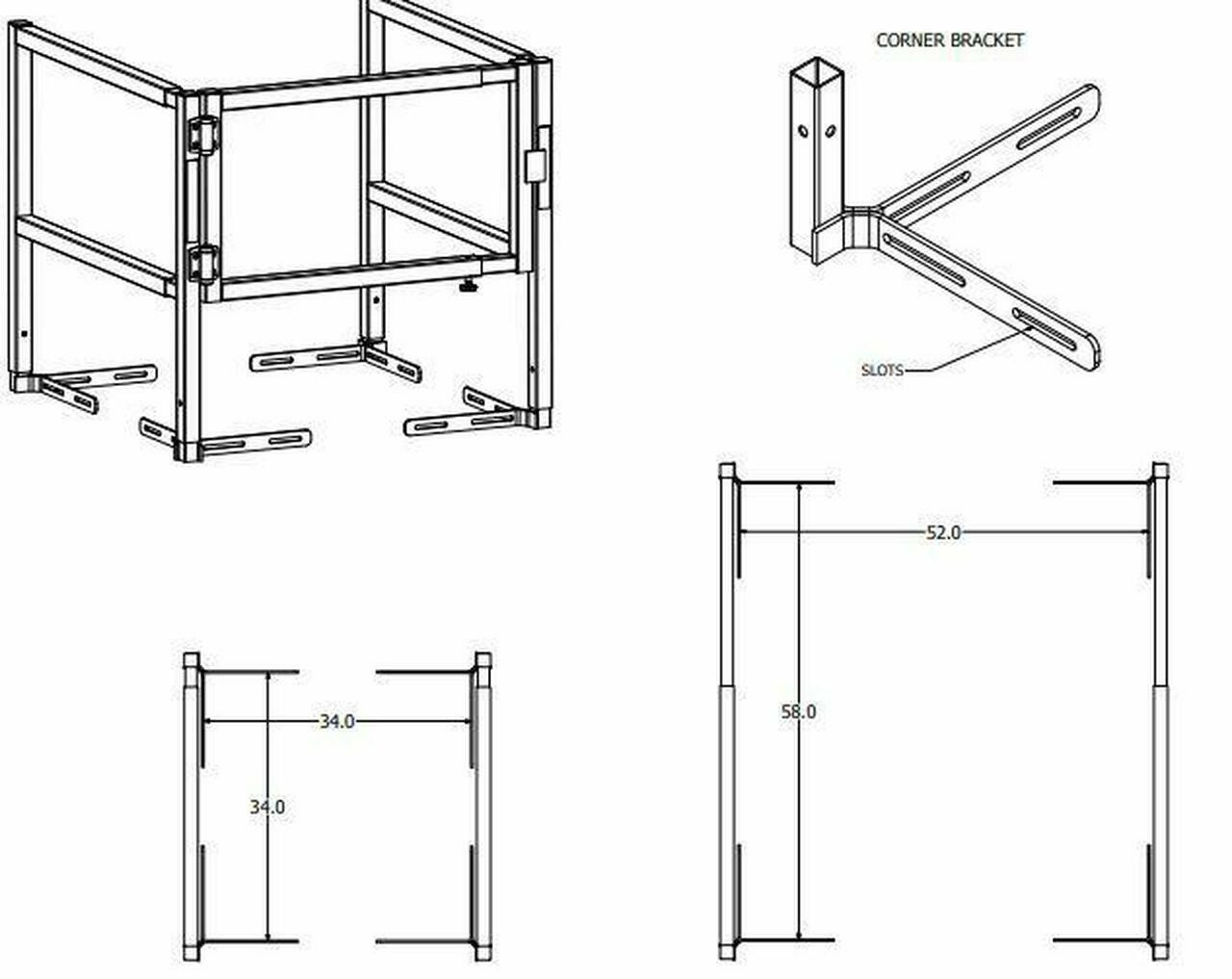 SAF-T-RAIL Standard Retrofit Safety Railing Ladder Access