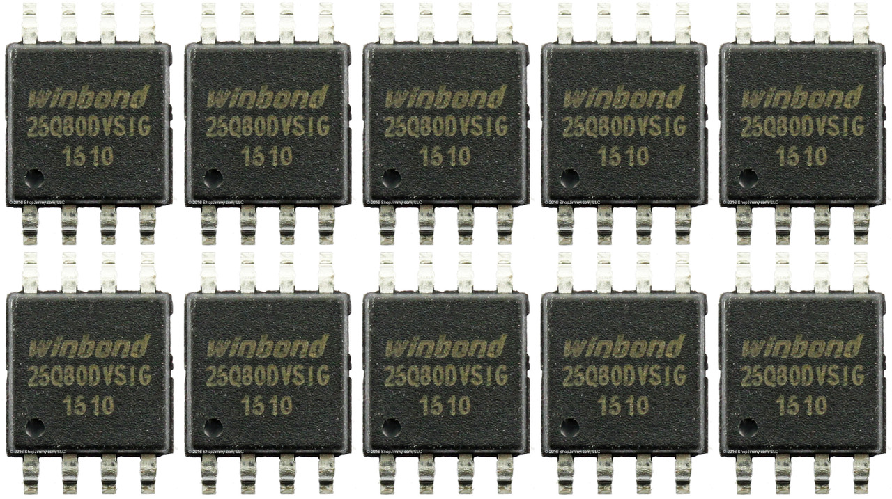 Winbond W25Q80DVSSIG Blank EEPROM (Pack of 10)