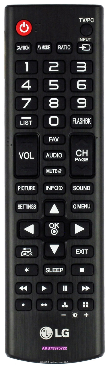 LG AKB73975722 Remote Control LG AKB73975722 Remote Control