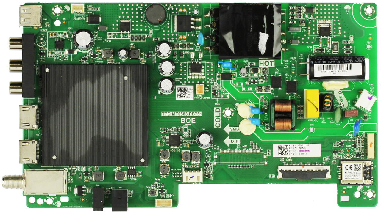 Vizio 60103-01053 Main Board/Power Supply for D43F-J04 (LBNTC9O Serial)