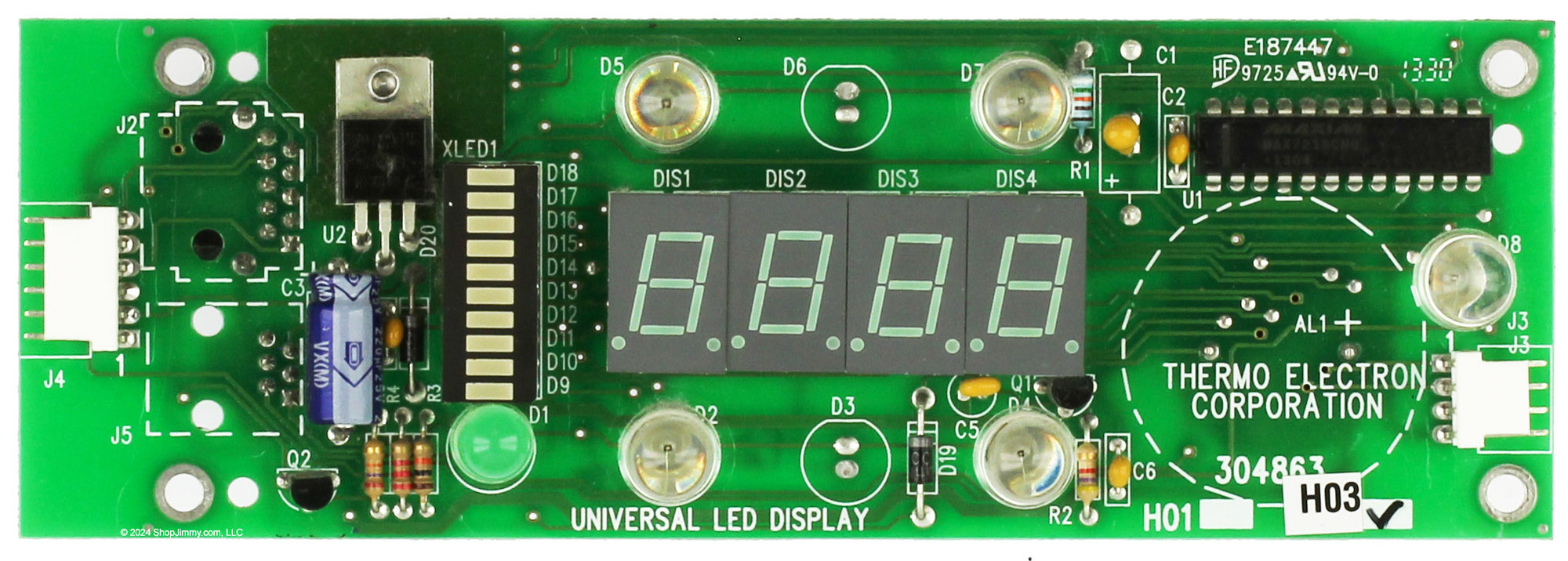 General Signal Laboratory Equipment 304863H03 LED Display Board