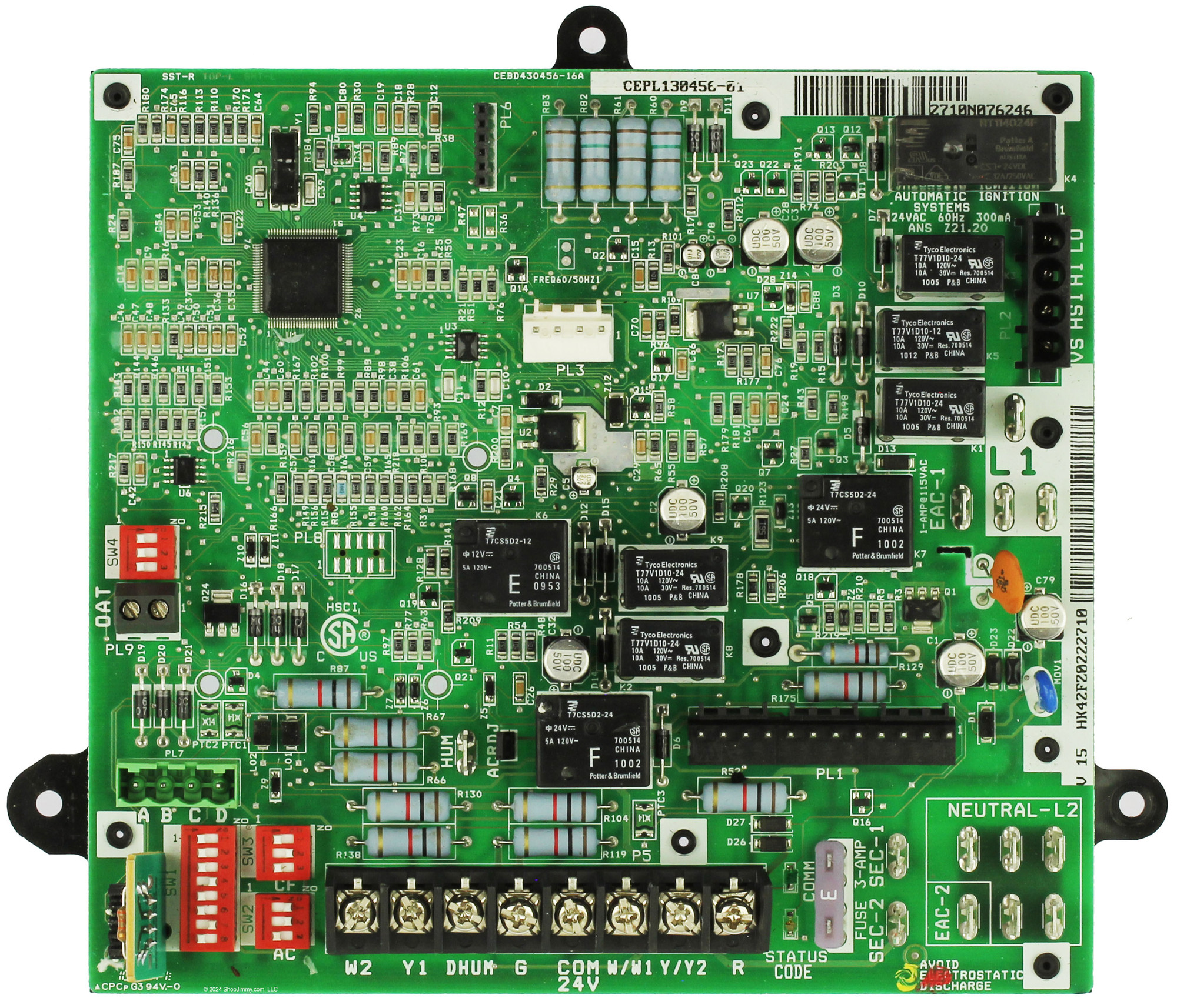 Carrier Bryant Furnace CEPL130456-01 Control Board