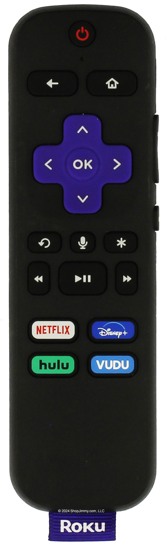 Roku 3226000679 RC-EL1 Voice Remote Control w/ Netflix Disney Hulu Vudu ...