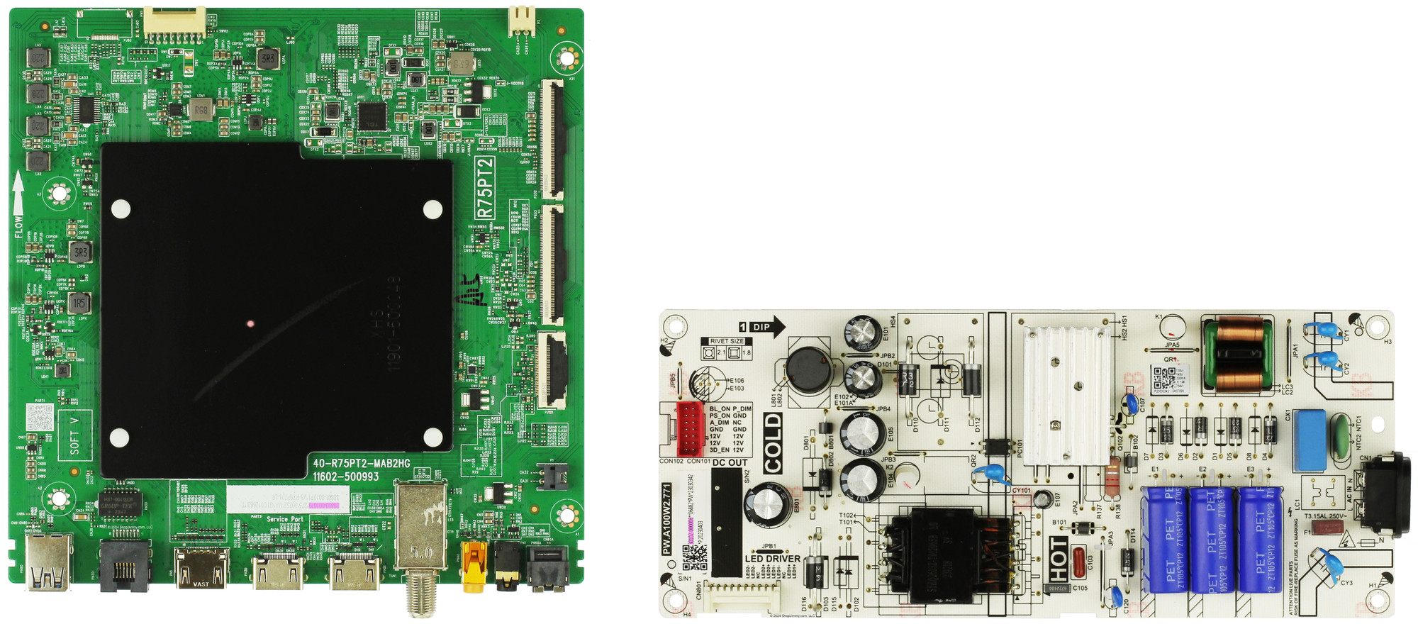TCL 43S551G Complete Repair Parts Kit - V2