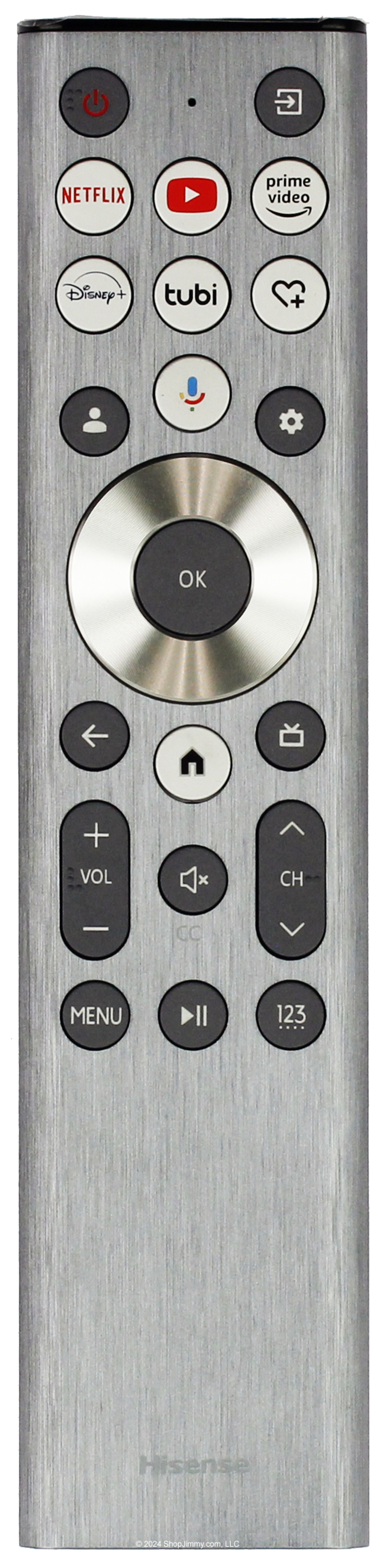 Hisense ERF6A80 Netflix YouTube Prime Video Disney+ Tubi Remote Control ...