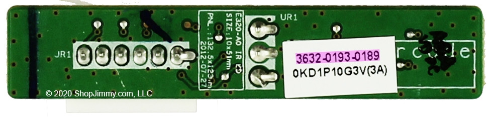 Vizio 3632-0193-0189 (0171-1671-1023) IR Remote Control Sensor E320-A0