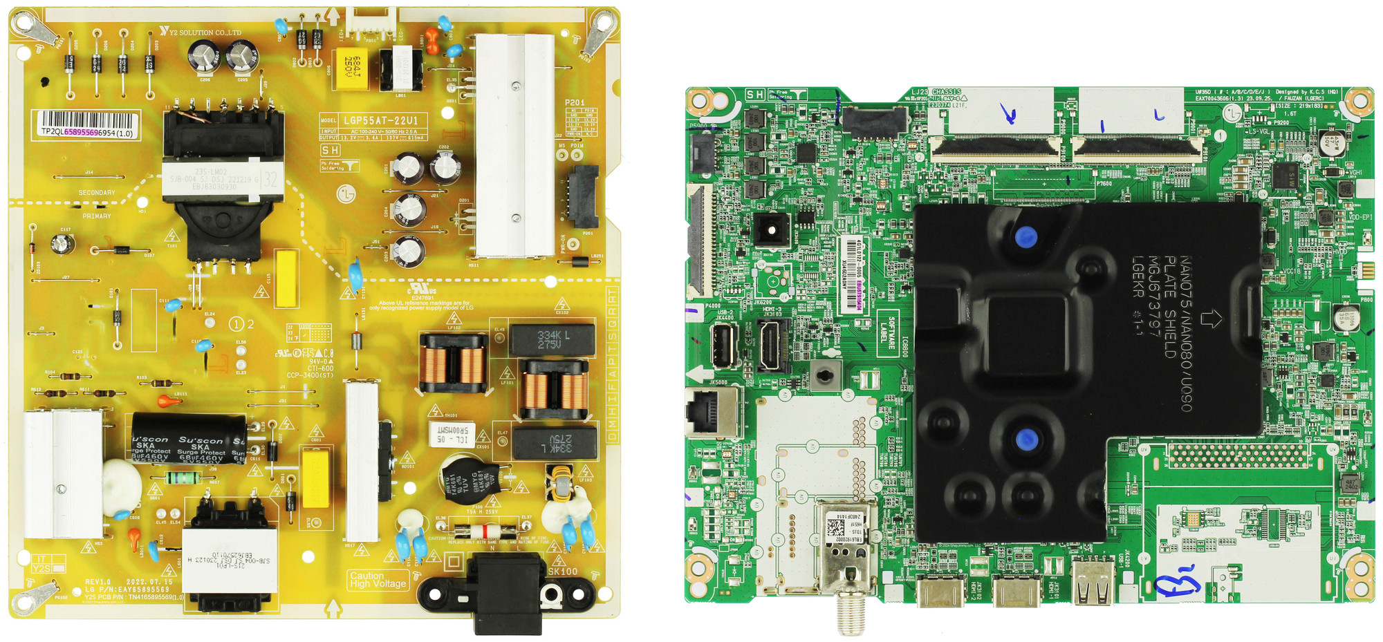 LG 55UT8000AUA.BUSCLJM Complete LED TV Repair Parts Kit