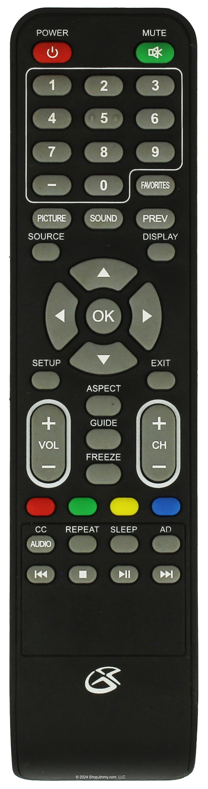 GPX REM-TE1587 Remote Control -- Open Bag