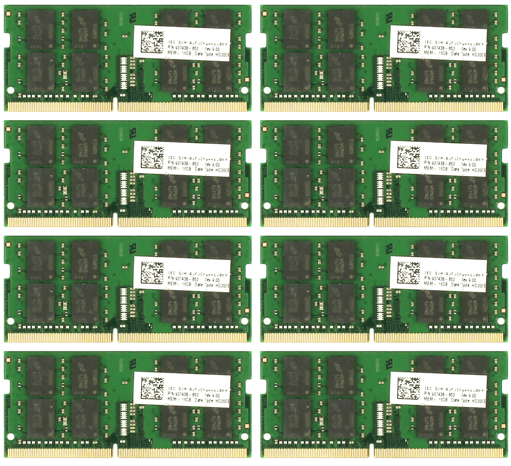 Kingston HP26D4S9D8MJ-16 16GB DDR4 2666 RAM Memory Module - Set of 8