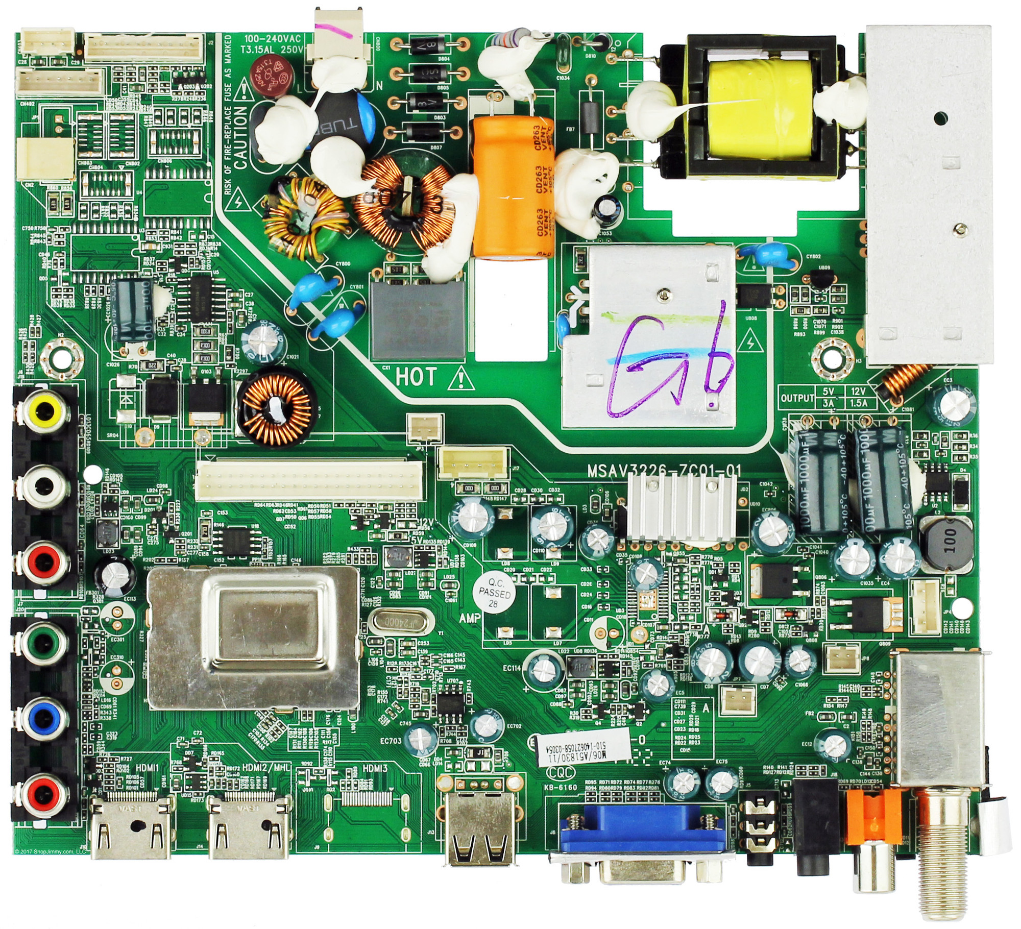 Proscan PLED1960A-G (A1407 Serial) Main Board / Power Supply