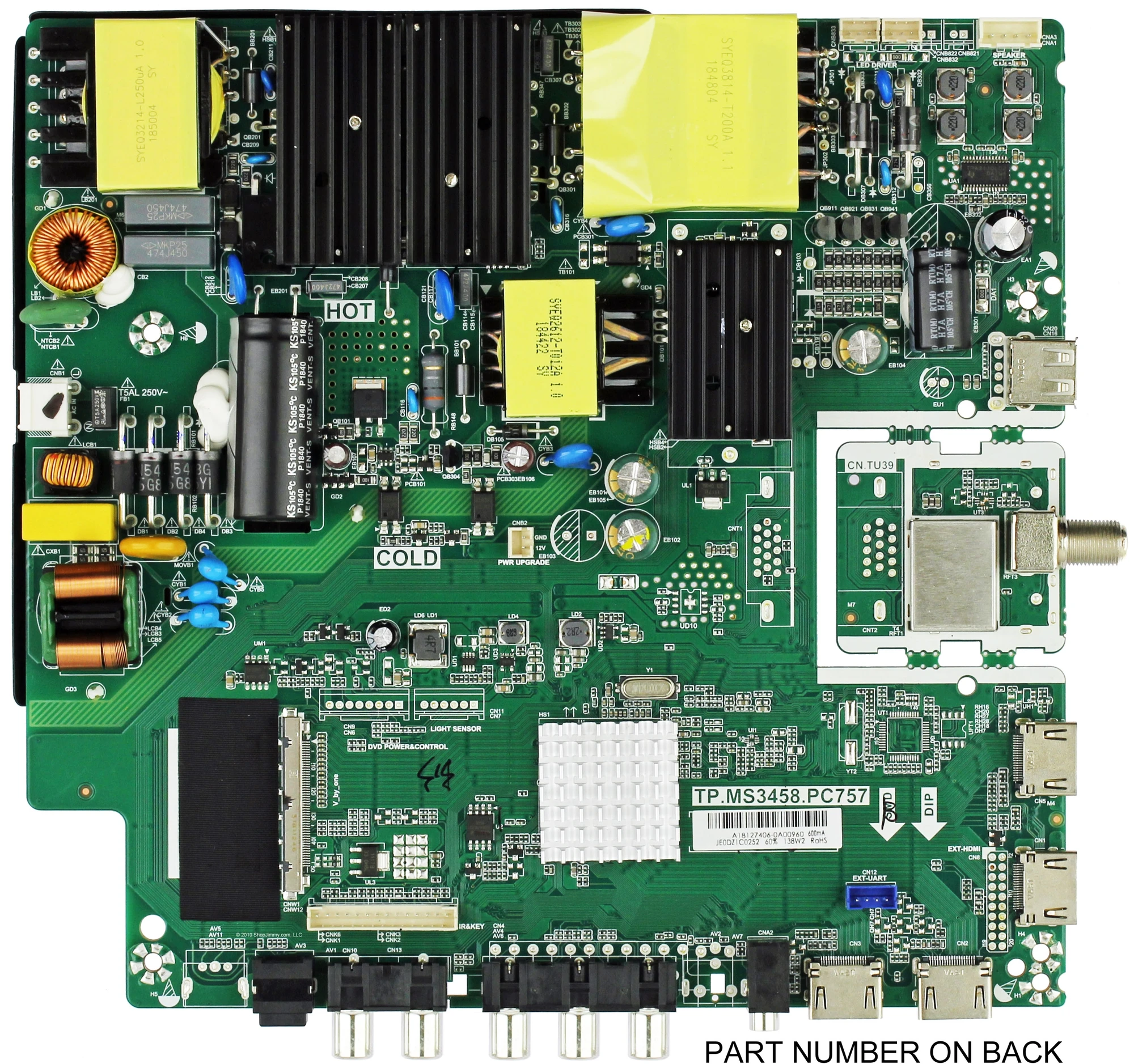 RCA AE0011138 AE0012293 Main Board / Power Supply for RTU6050 (Serial ...