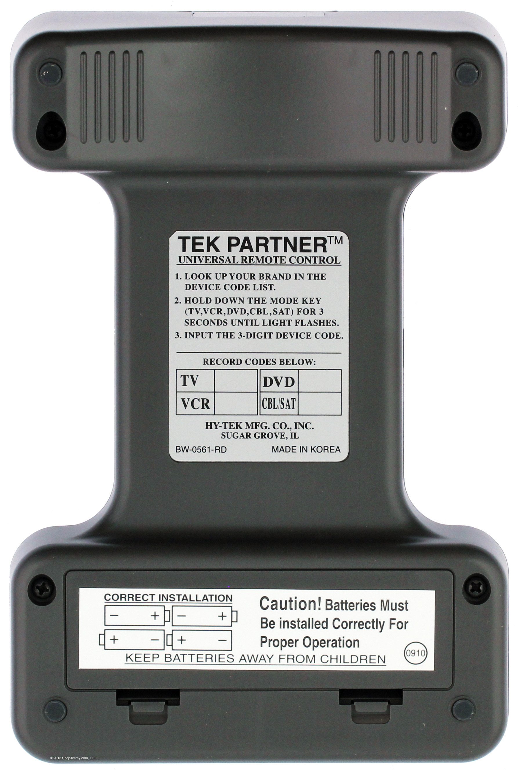 Tek Partner BW-0561-RD Big Button Universal Remote