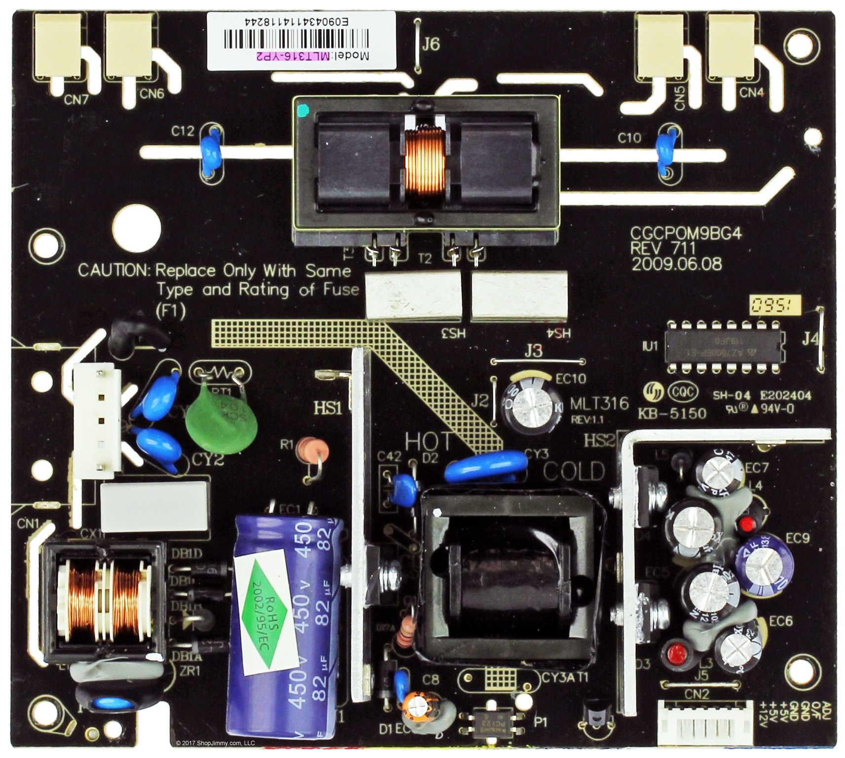 Curtis MLT316-YP2 Power Supply / Backlight Inverter