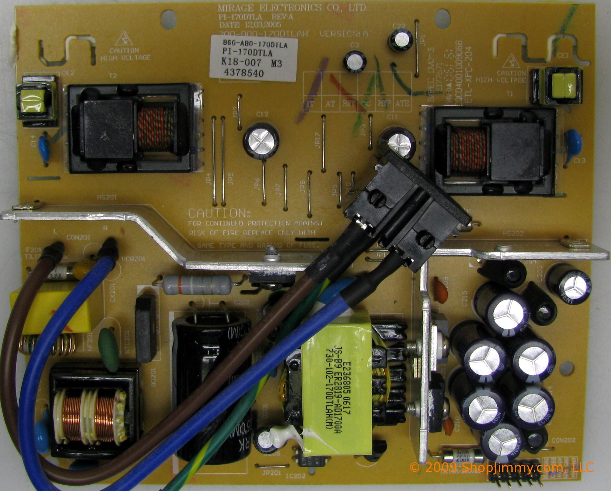 Proview 860-AB0-170DTLA Power Supply/Backlight Inverter