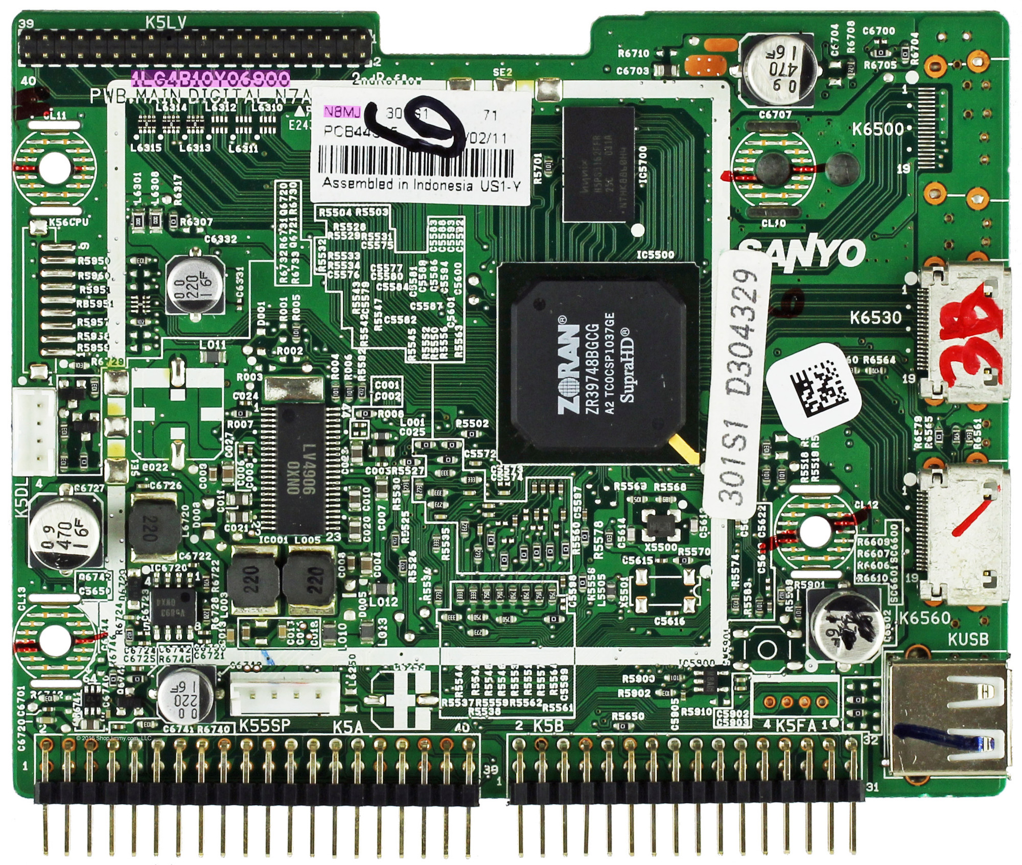 Sanyo 1LG4B10Y06900 N8MJ Digital Main for DP26640 P26640-05