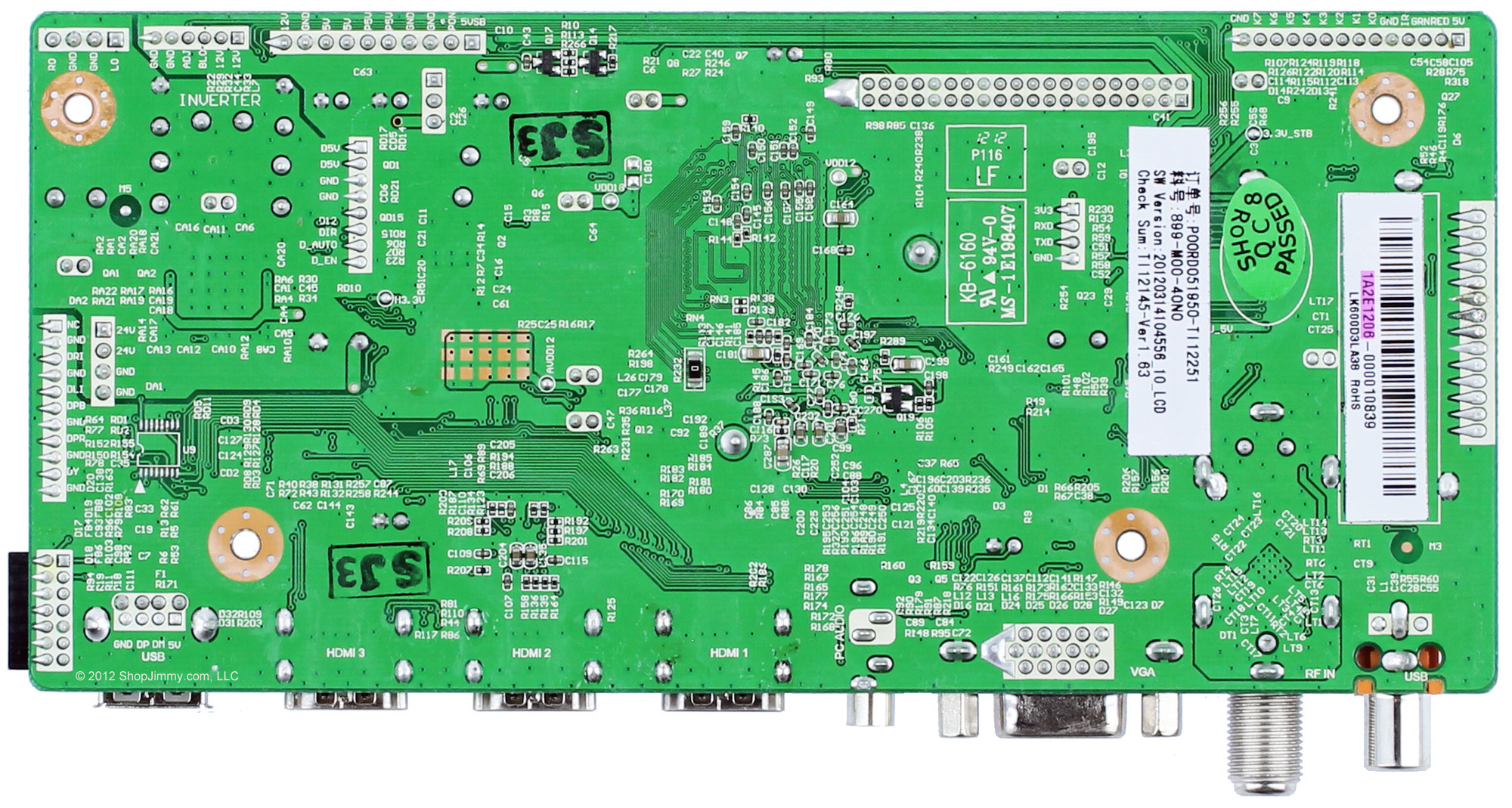 Sharp NQP0000000094 (T.RSC8.10A 11153) Main Board for LC-60E69U