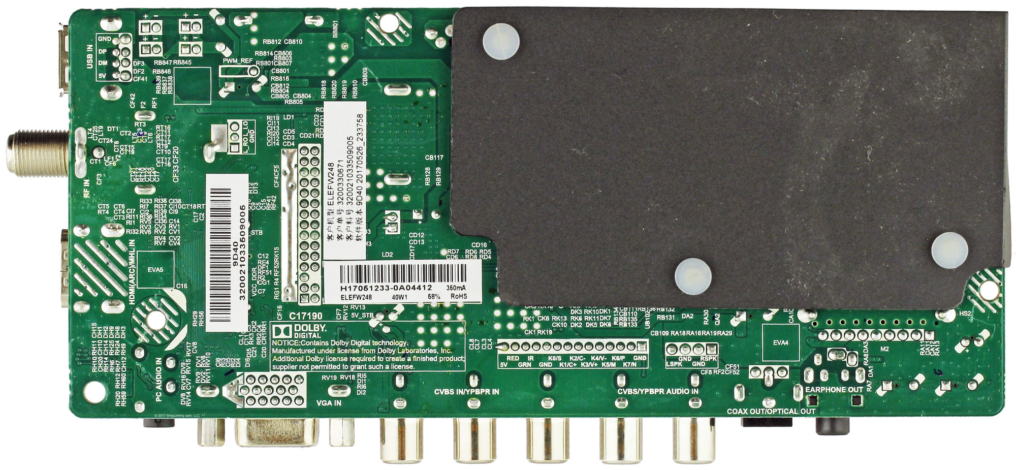 Element Main Board for ELEFW248 (SN beginning with F7B5M)