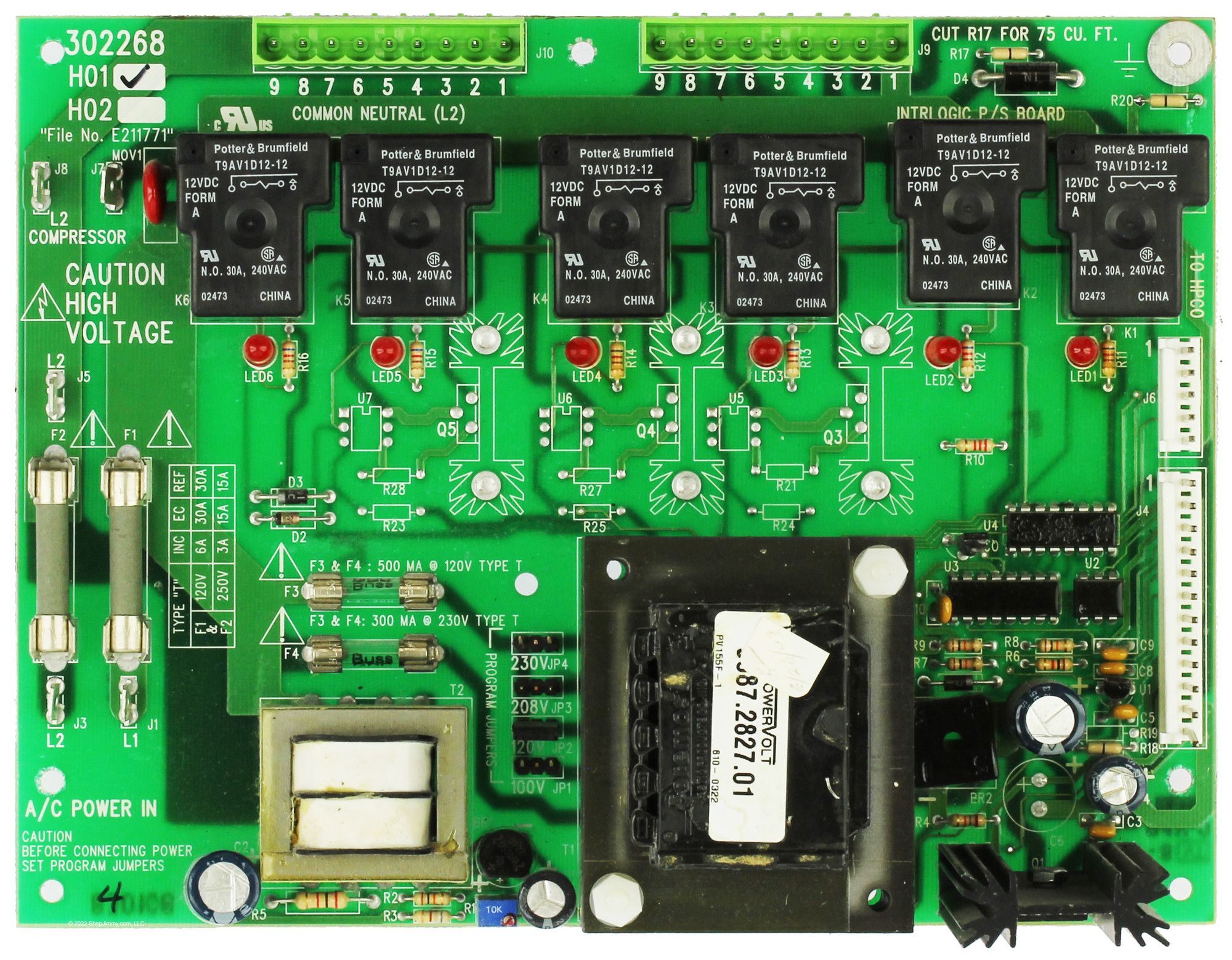 Revco Refrigerator 302268H01 Control Board