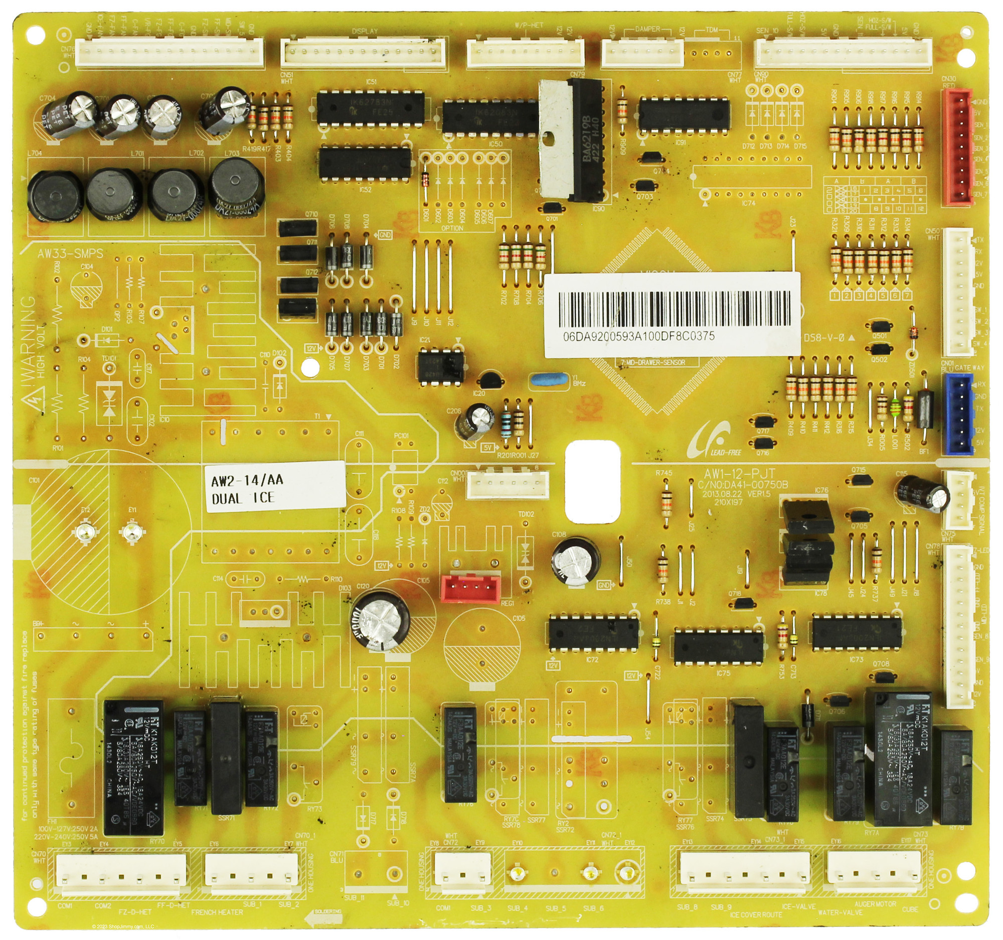Samsung Refrigerator DA92-00593A PCB Assembly Eeprom