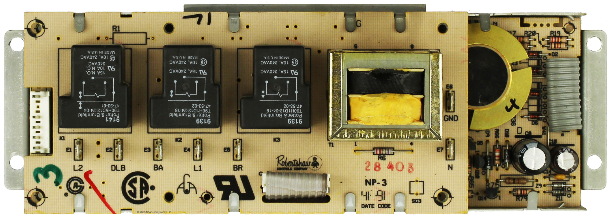 GE Oven 343440 Control Board - Black