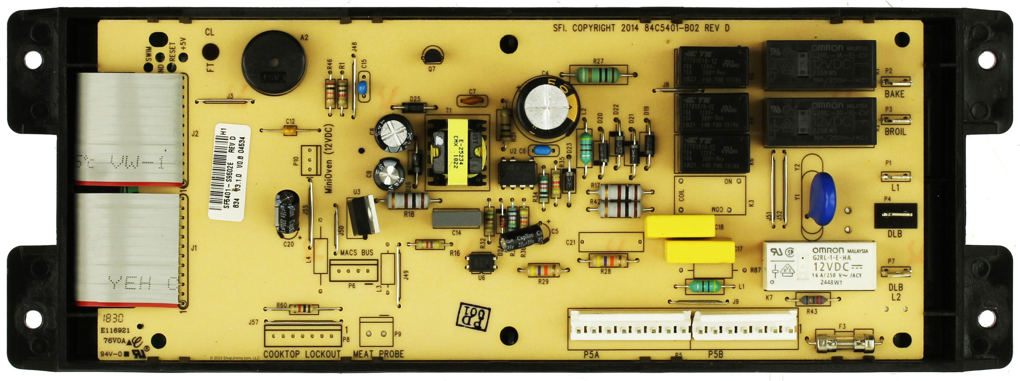 Frigidaire Oven A03619502 Control Board - Black Overlay