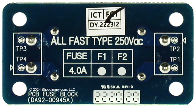 Samsung Refrigerator DA92-00945A Fuse Block