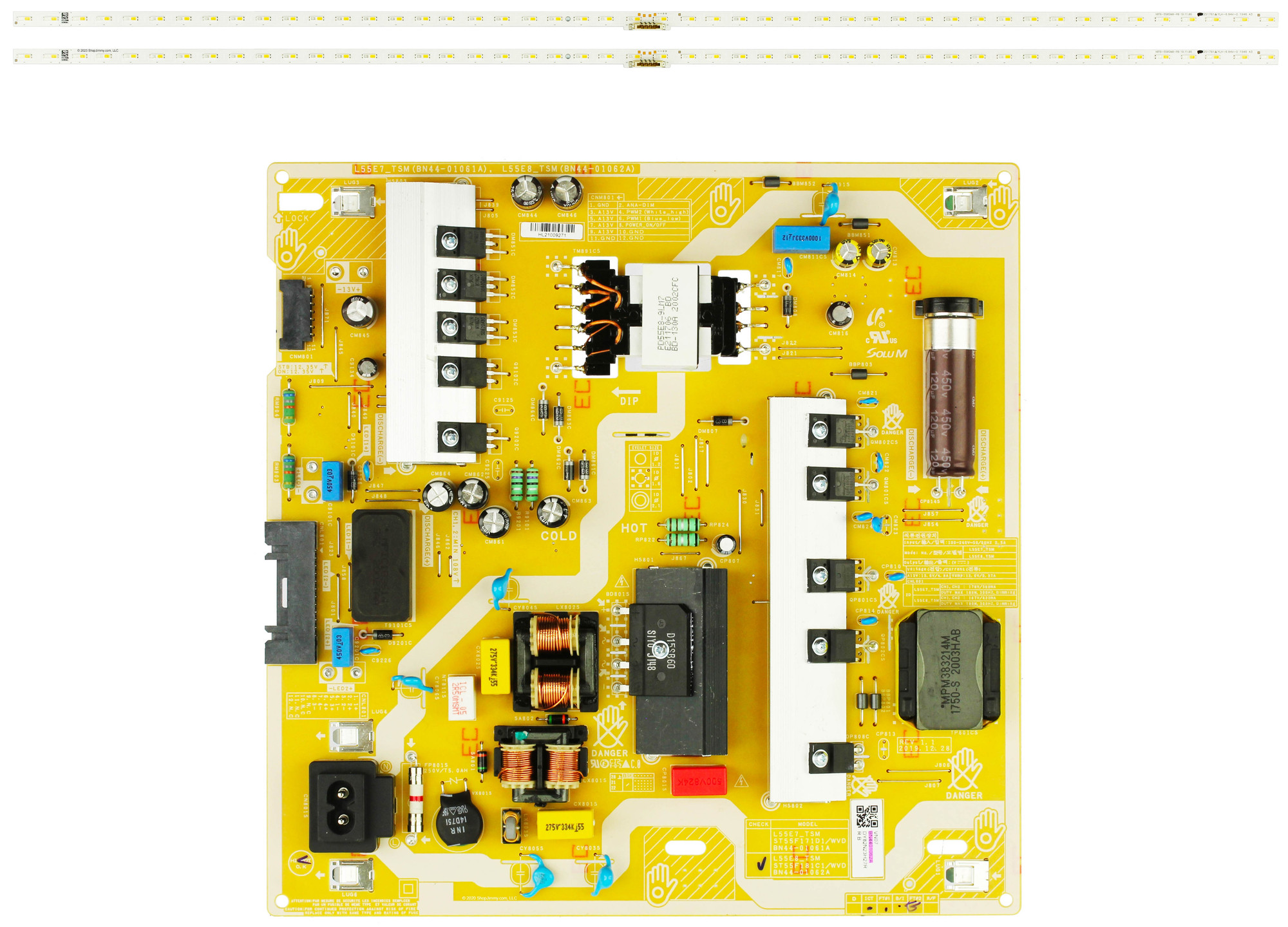 Samsung QN55Q7DTAFXZA Power Supply / LED Backlight Strips Bundle